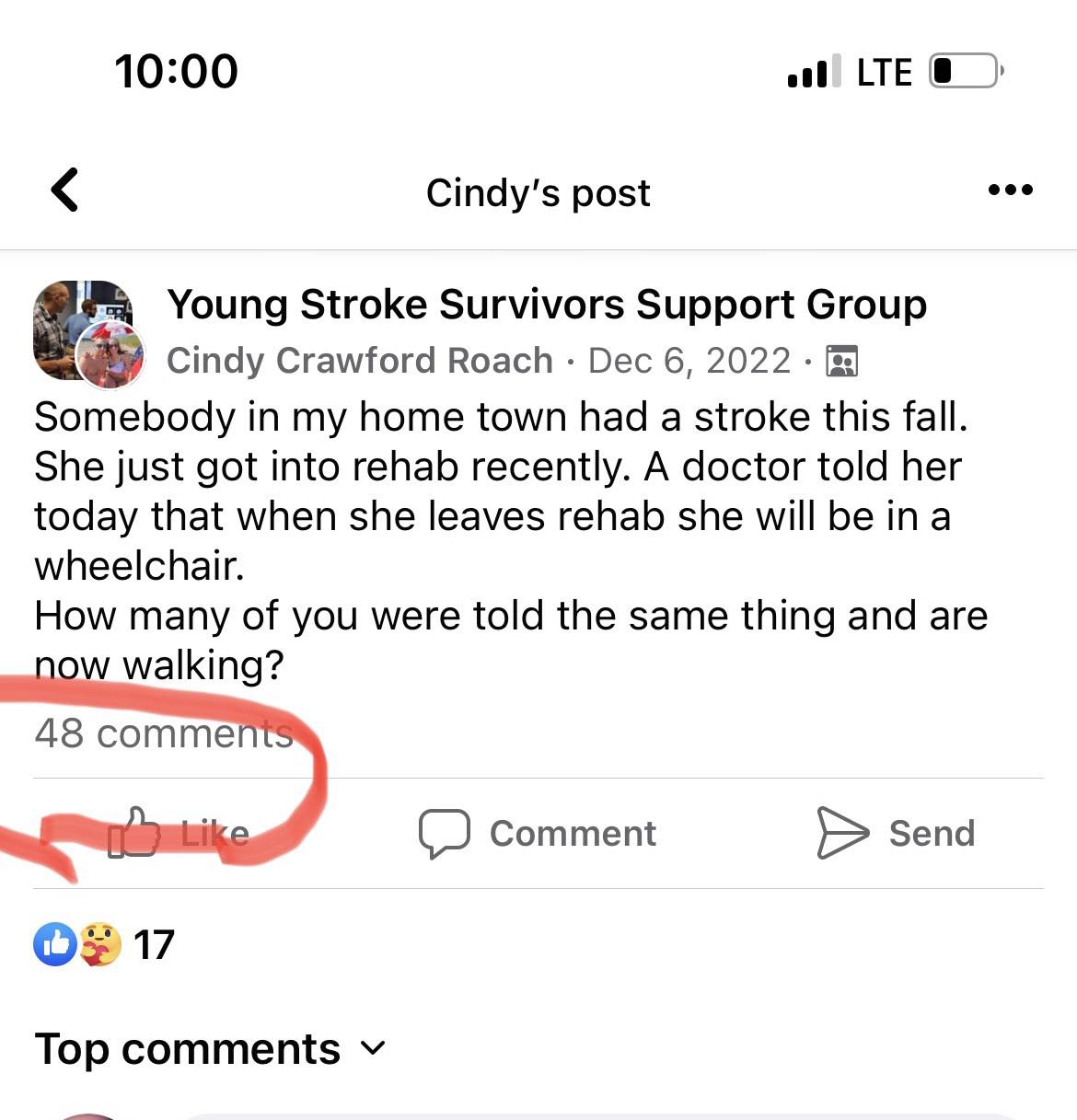 fbpost – Life: Before and After Stroke.